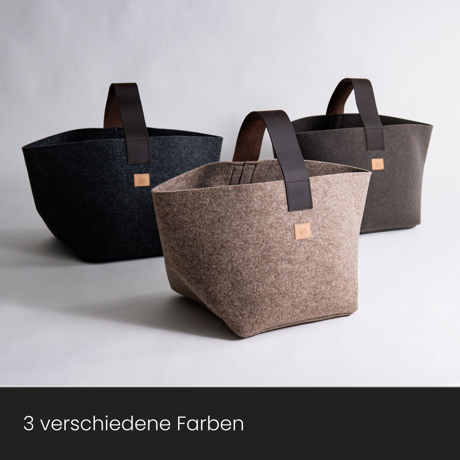 Korb für Kaminholz Filz - Handgefertigt in Deutschland aus rPET Filz ...