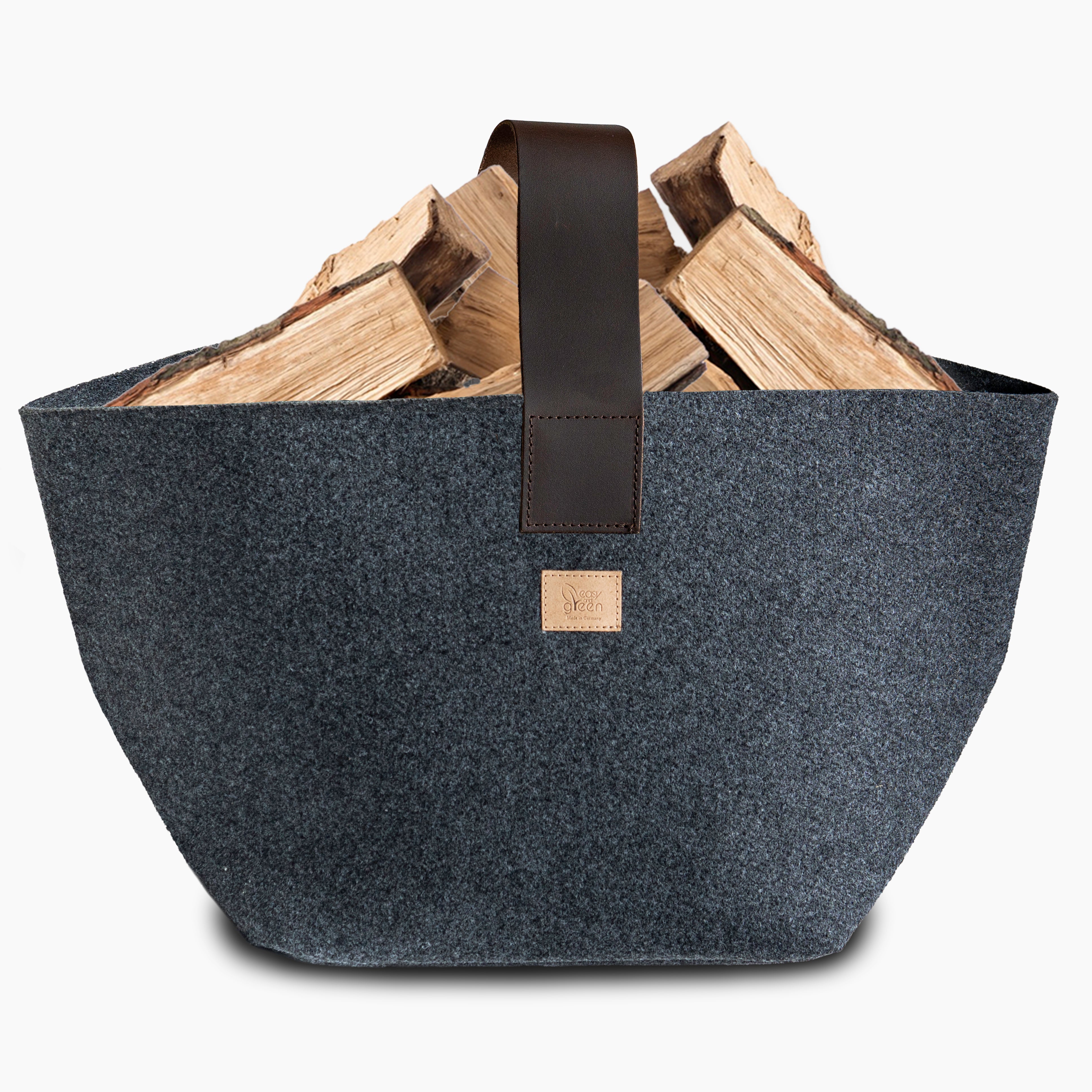 Korb für Kaminholz Filz - Handgefertigt in Deutschland aus rPET Filz ...