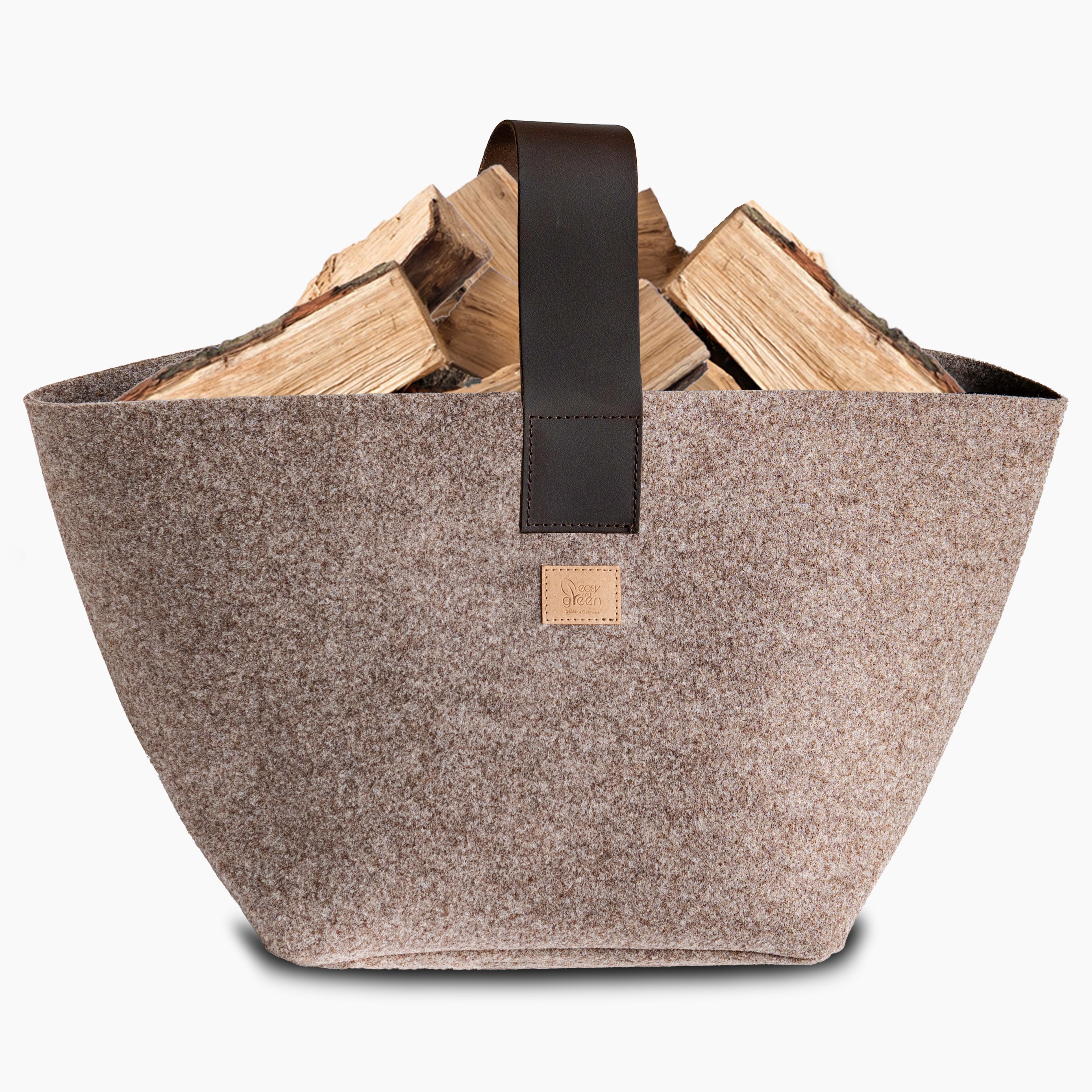 Korb für Kaminholz Filz - Handgefertigt in Deutschland aus rPET Filz ...